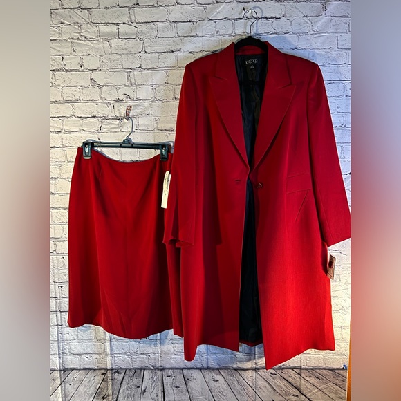 Kasper | Other | Kasper New Ladies Red 2piece Skirt And Jacket Suit ...